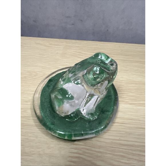 Viking | Art | Vintage Viking Art Glass Frog Toad Clear Crystal ...